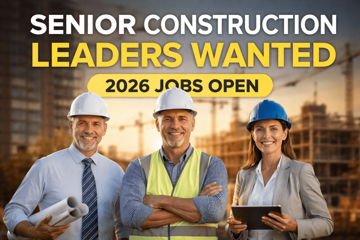 Senior Construction Leaders Wanted (2026 Jobs Open)